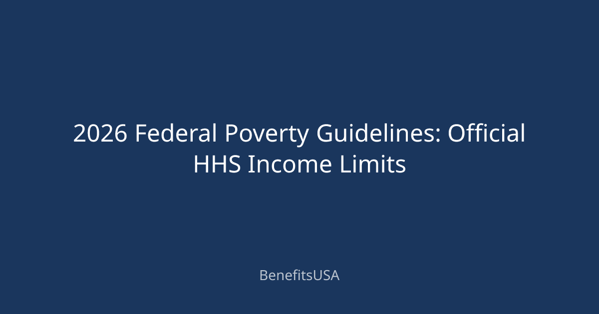 2026 Federal Poverty Guidelines: Official HHS Income Limits ...
