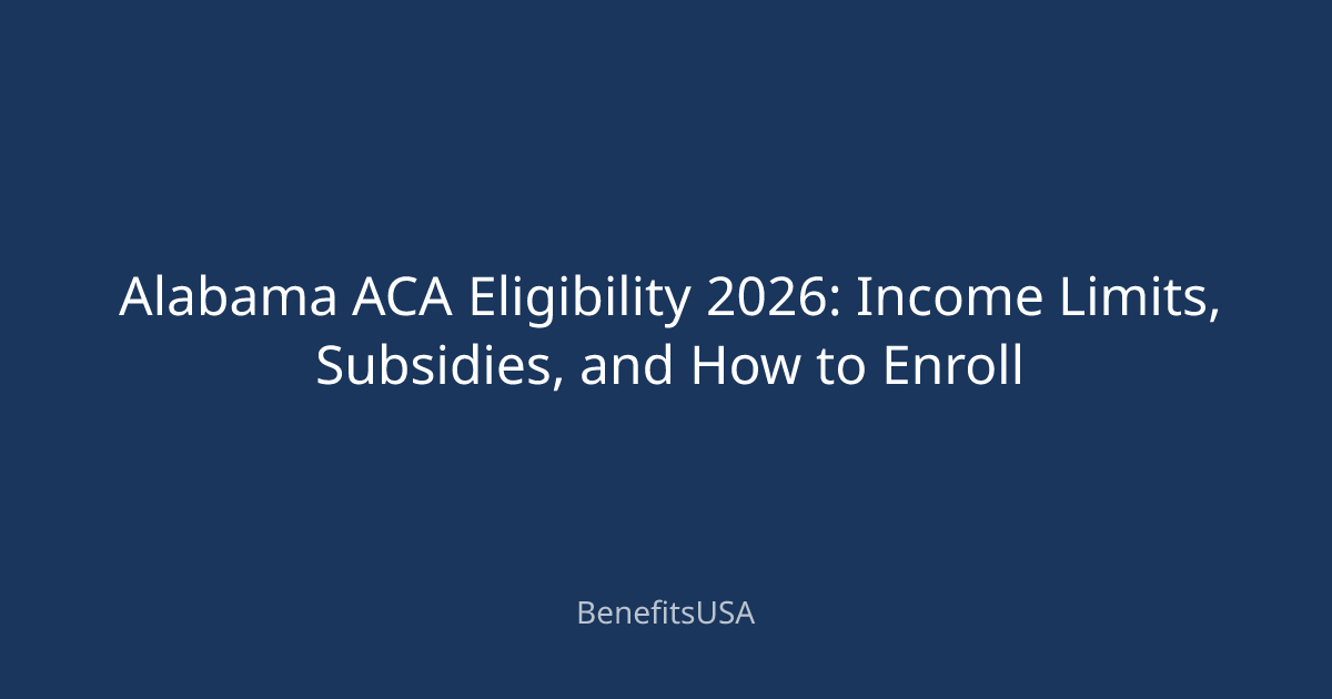 Alabama ACA Eligibility 2026: Income Limits, Subsidies, and How to ...