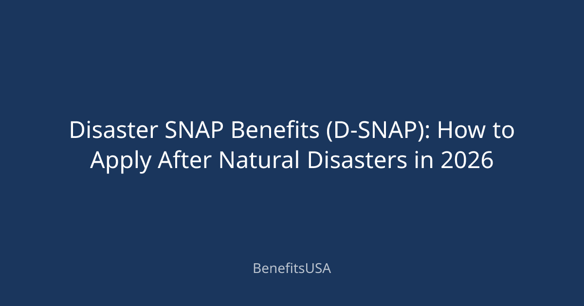 Disaster SNAP Benefits (D-SNAP): How to Apply After Natural Disasters ...