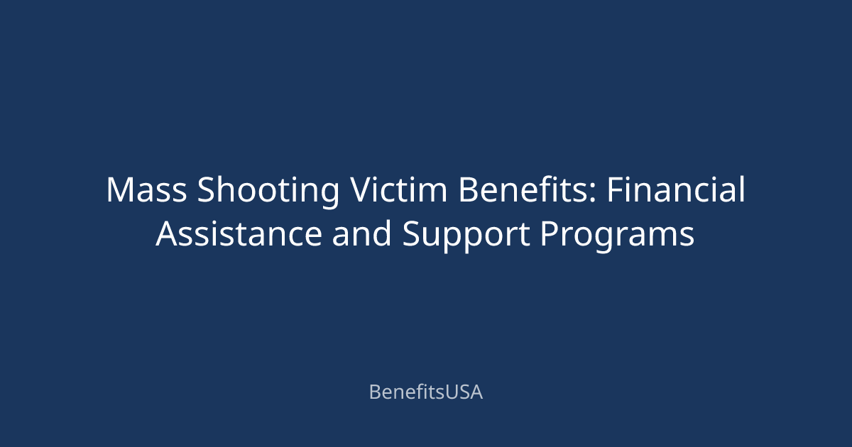 Mass Shooting Victim Benefits: Financial Assistance and Support ...