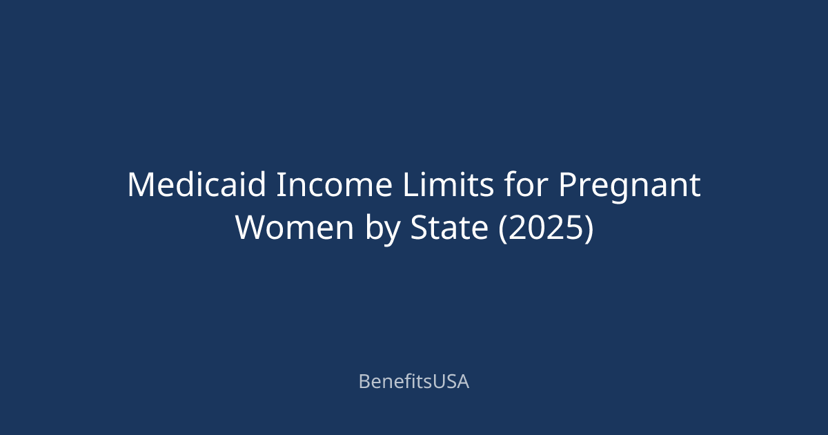 Medicaid Income Limits for Pregnant Women by State (2025) | BenefitsUSA ...