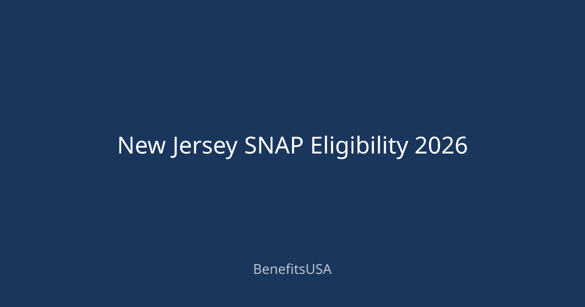 New Jersey SNAP Eligibility 2026 | BenefitsUSA Blog