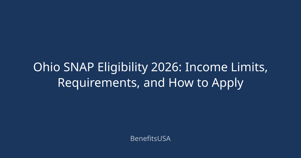 Ohio SNAP Eligibility 2026: Income Limits, Requirements, and How to ...