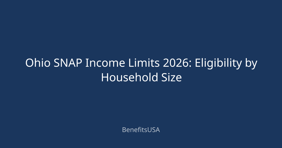 Ohio SNAP Income Limits 2026: Eligibility by Household Size ...