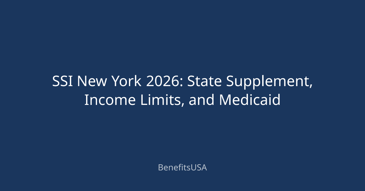 SSI New York 2026: State Supplement, Income Limits, and Medicaid ...