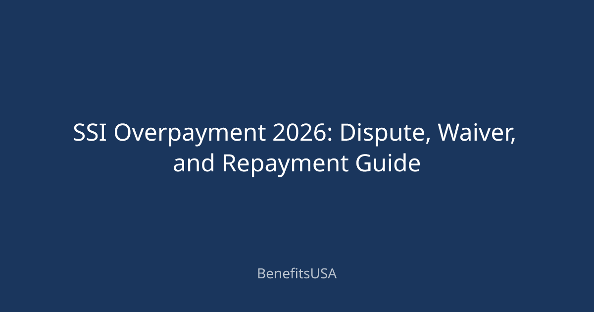 SSI Overpayment 2026: Dispute, Waiver, and Repayment Guide ...