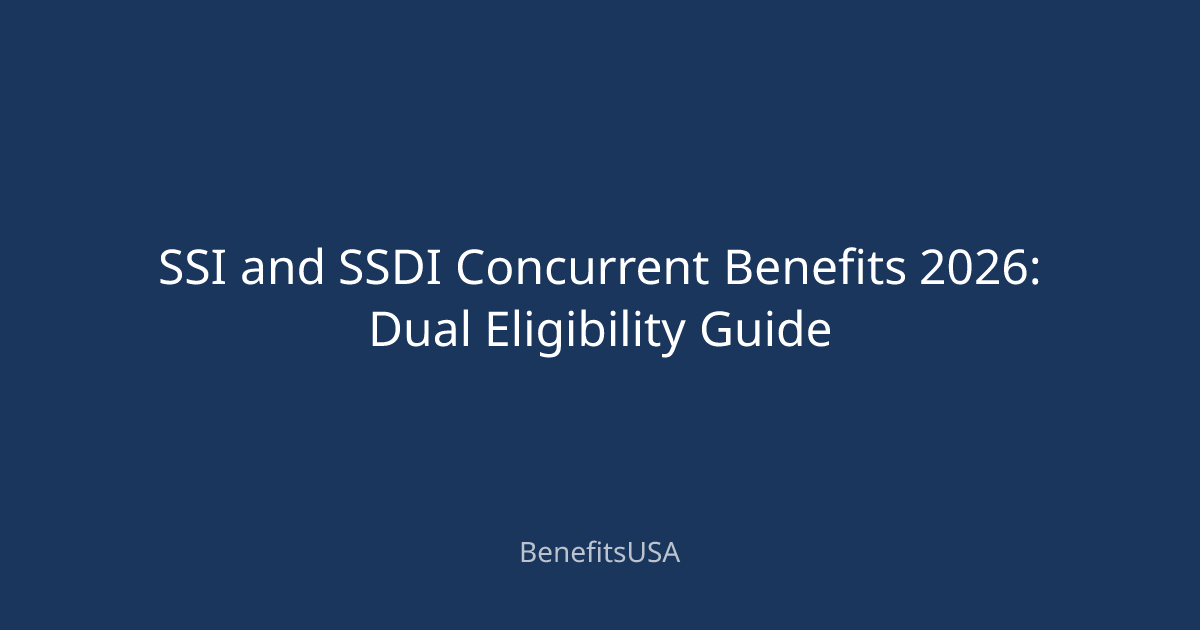 SSI and SSDI Concurrent Benefits 2026: Dual Eligibility Guide ...