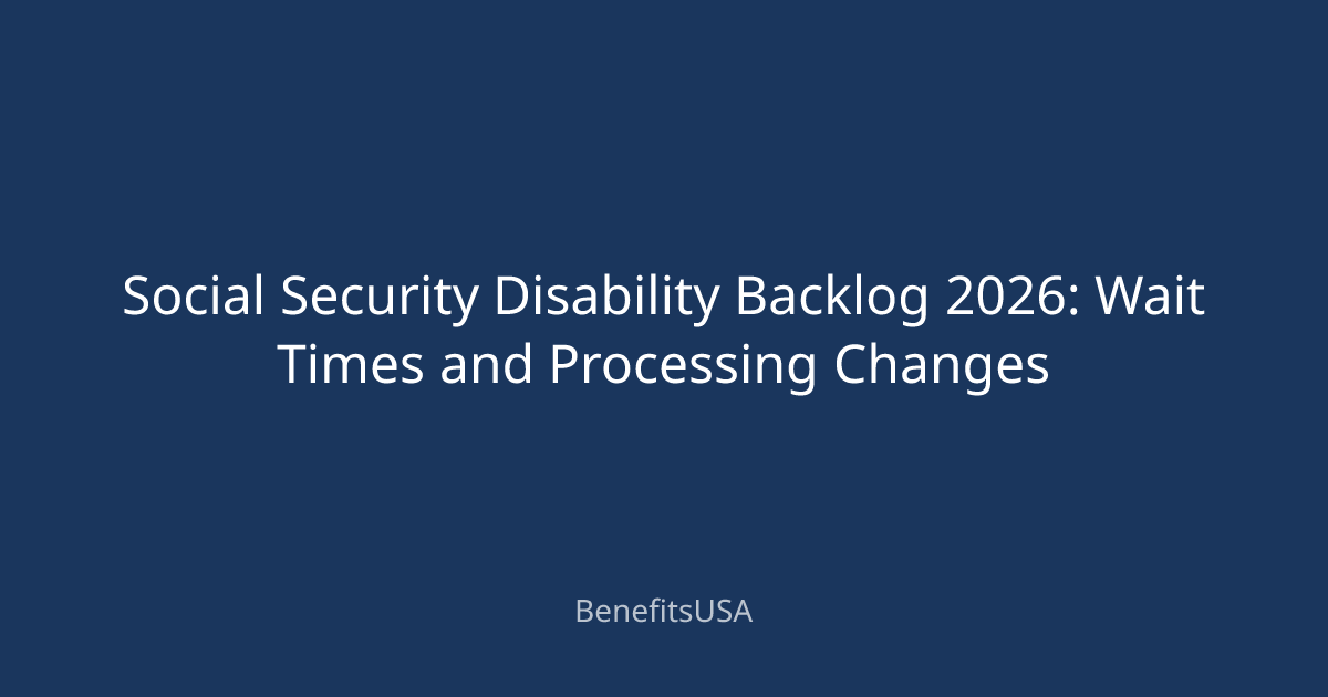 Social Security Disability Backlog 2026: Wait Times and Processing ...