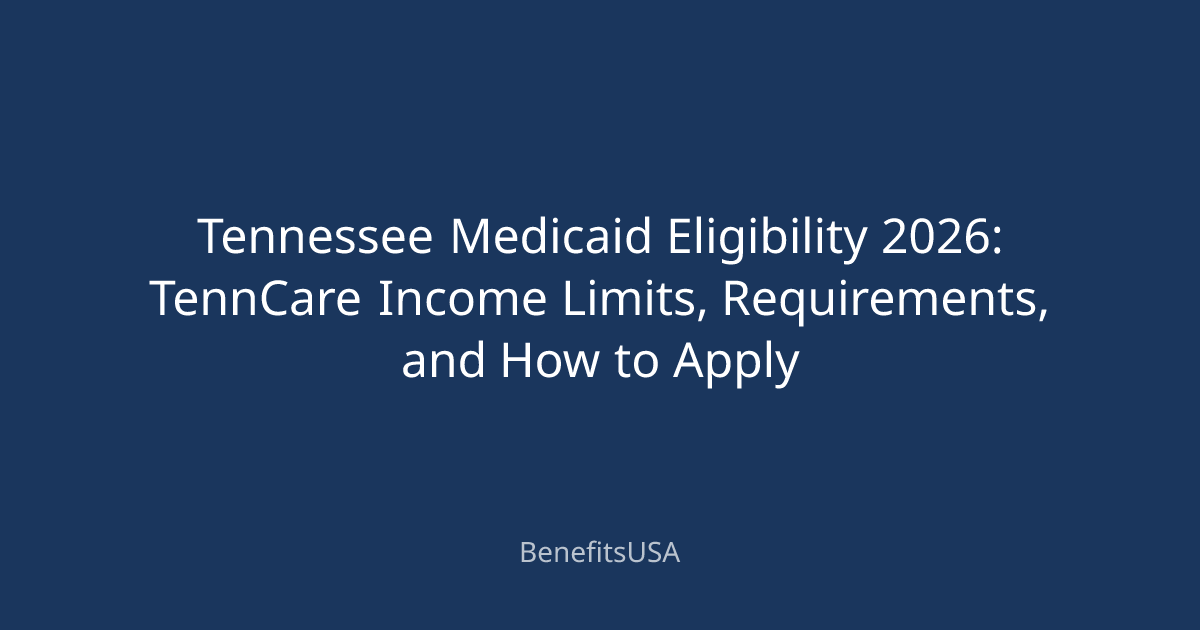 Tennessee Medicaid Eligibility 2026: TennCare Income Limits ...