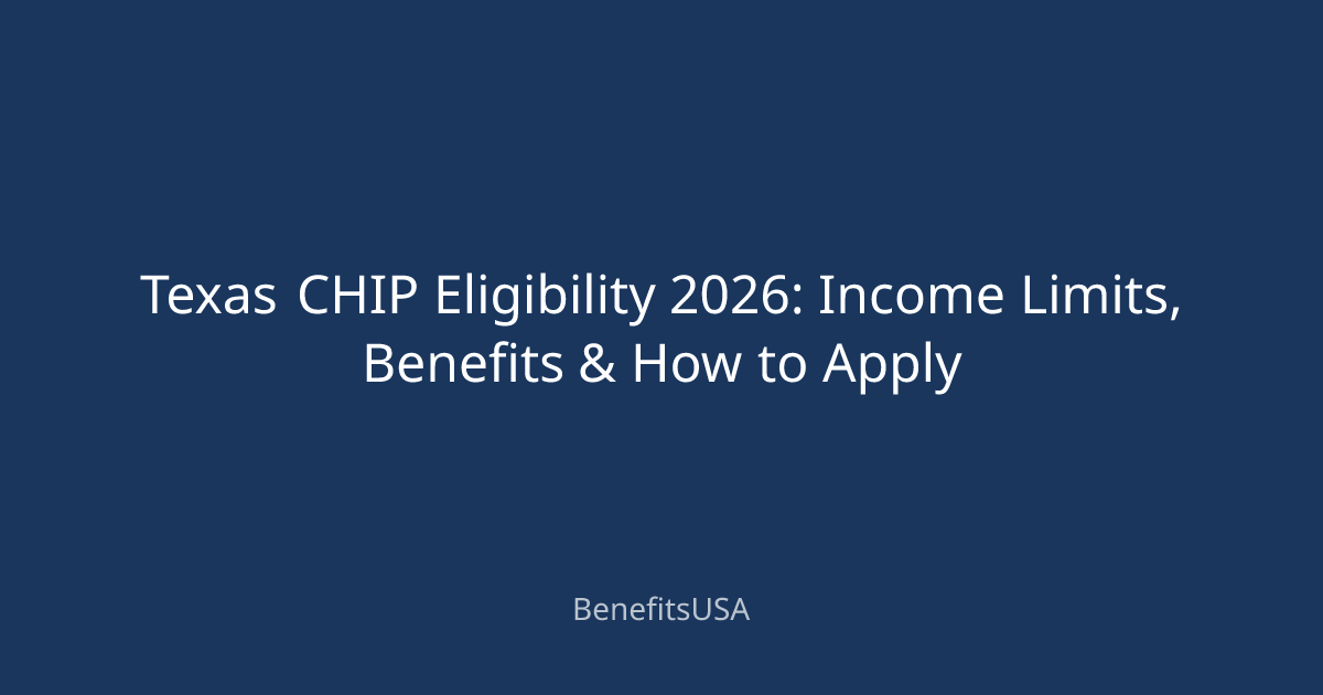 Texas CHIP Eligibility 2026: Income Limits, Benefits & How to Apply ...