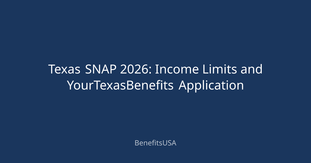 Texas SNAP 2026: Income Limits and YourTexasBenefits Application ...