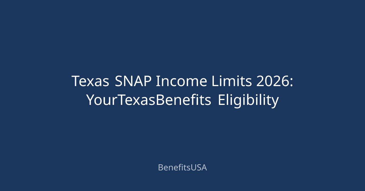 Texas SNAP Income Limits 2026: YourTexasBenefits Eligibility ...