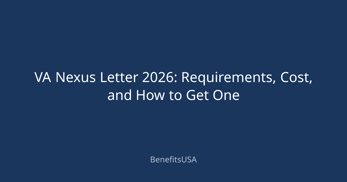 VA Nexus Letter 2026: Requirements, Cost, and How to Get One ...