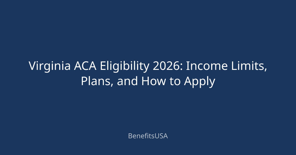 Virginia ACA Eligibility 2026: Income Limits, Plans, and How to Apply ...