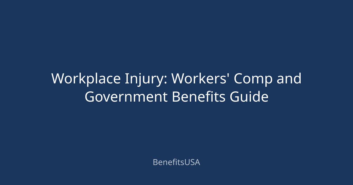 Workplace Injury: Workers' Comp and Government Benefits Guide ...